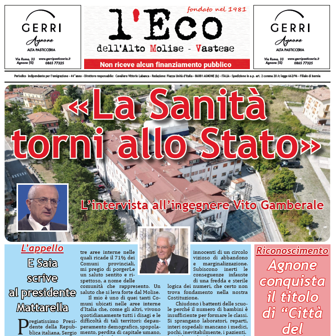 Torna in edicola il nuovo numero de l'Eco Alto Molise - Vastese, corri ...